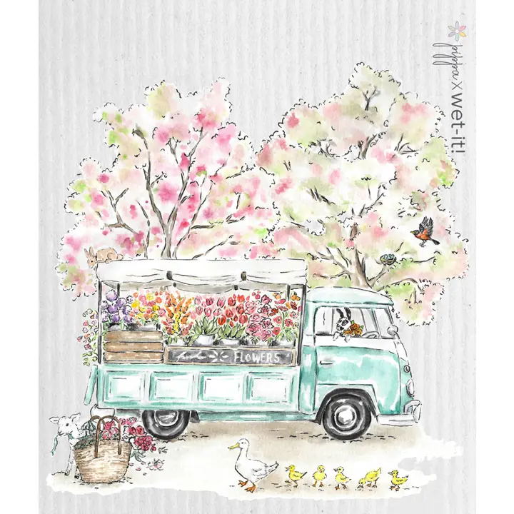Pippa Swedish Dishcloth, Flower Truck – Main Street Co.