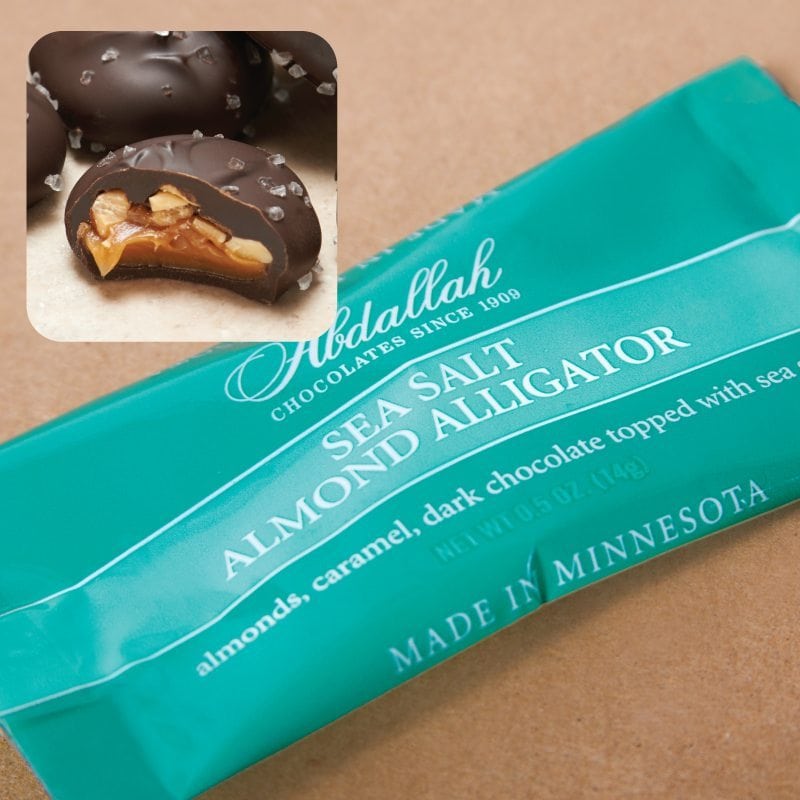 Candy, Dark Chocolate Sea Salt Almond Alligator, .5oz – Main Street Co.